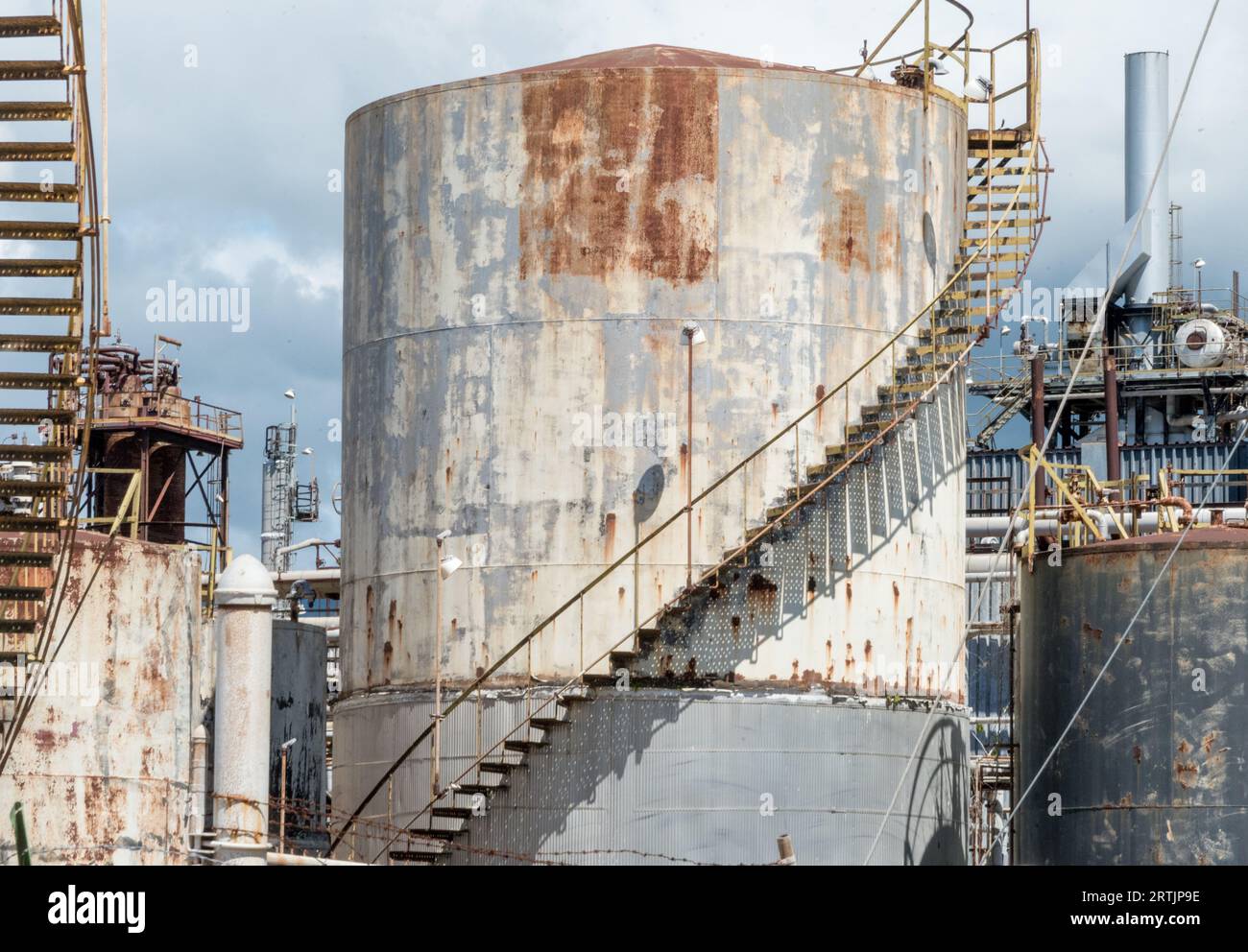 The abandoned Commonwealth Oil Refining Company, Inc. (CORCO) sits on ...