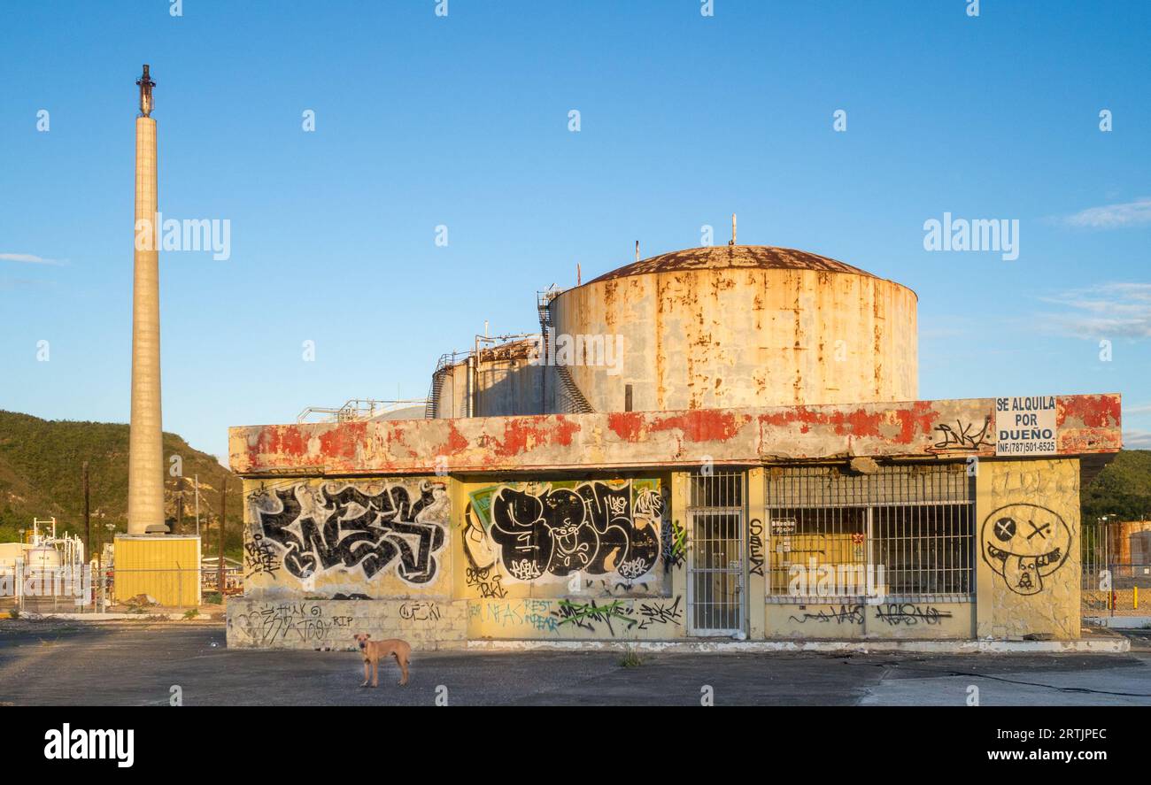 The abandoned Commonwealth Oil Refining Company, Inc. (CORCO) sits on ...