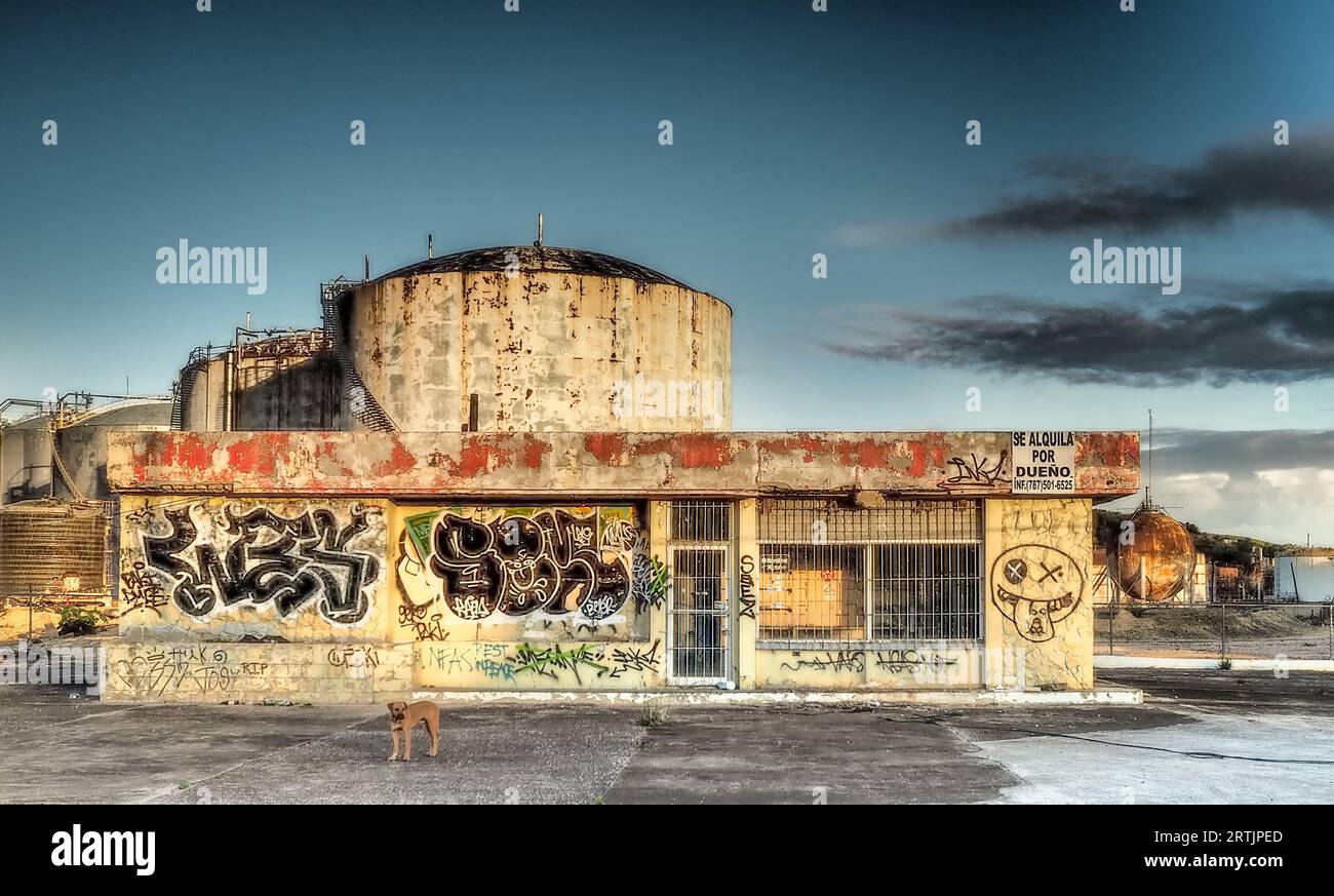 The abandoned Commonwealth Oil Refining Company, Inc. (CORCO) sits on ...
