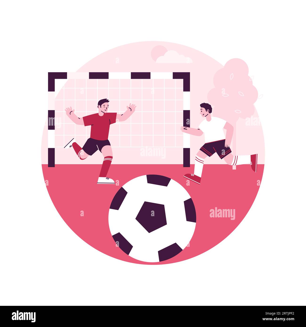 Soccer camp abstract concept vector illustration. Football summer ...