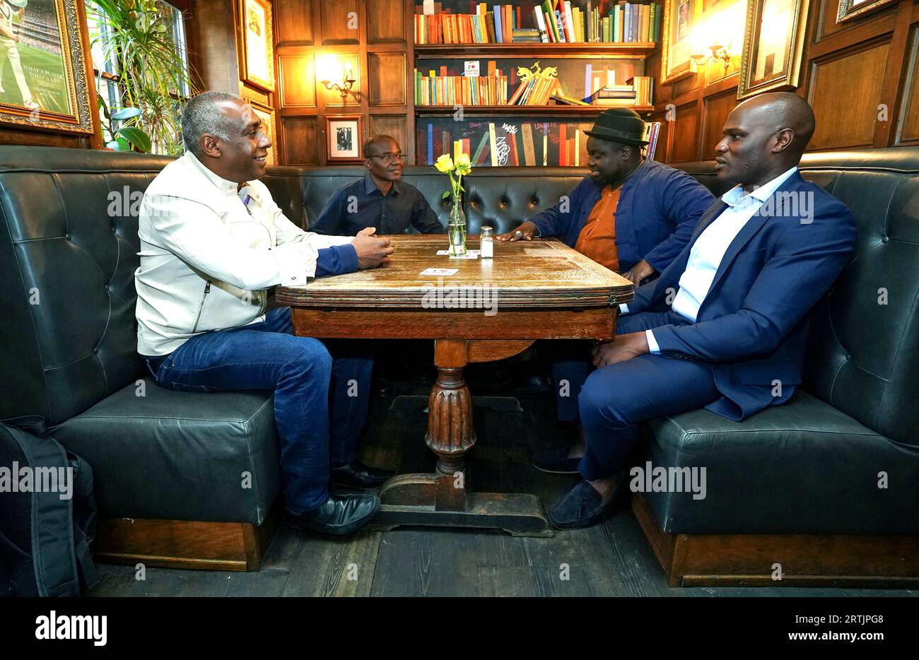 (left to right) Dale Davis, Hawi Gondwe, Ade Omotayo and Nathan Allen ...