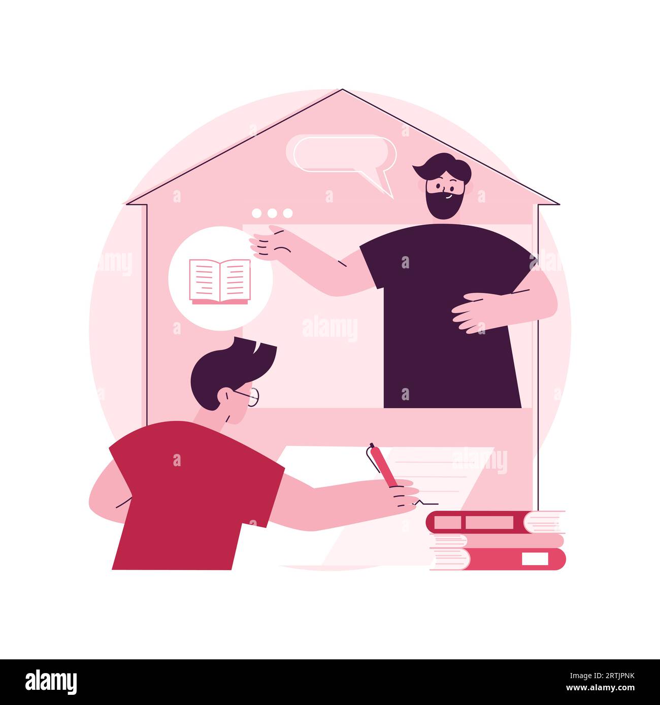 Home schooling abstract concept vector illustration. Private schooling ...