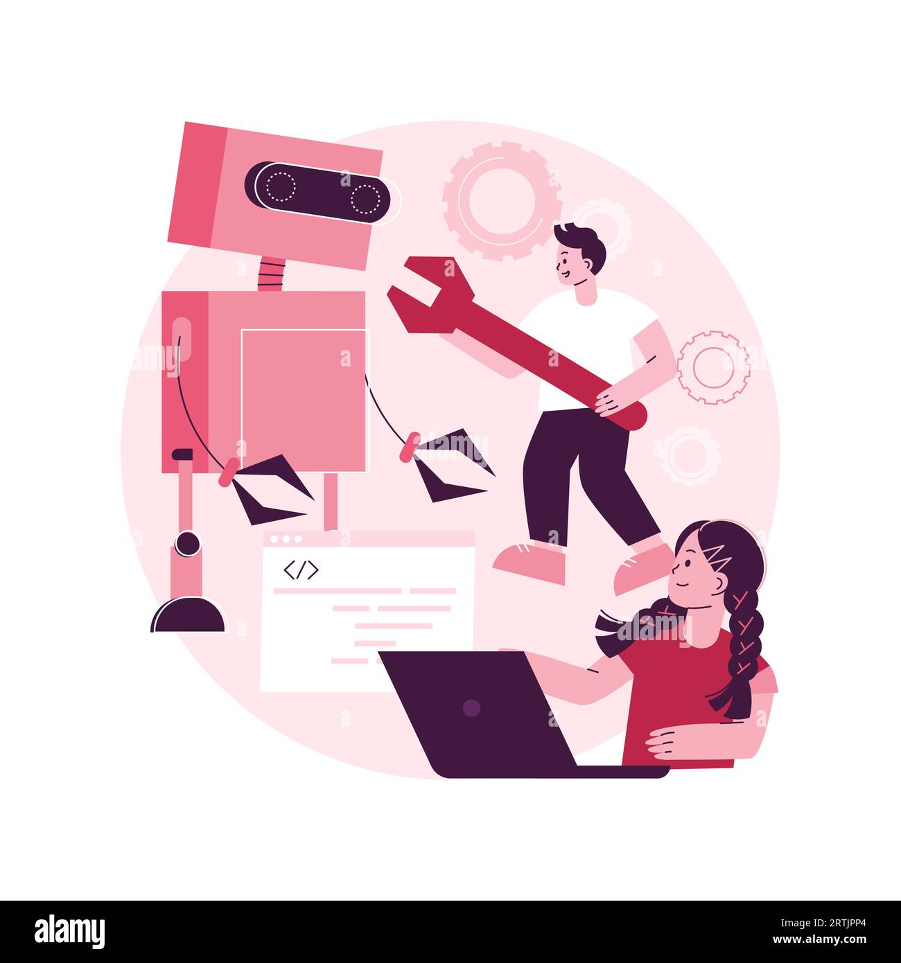 Engineering for kids abstract concept vector illustration. Science for ...