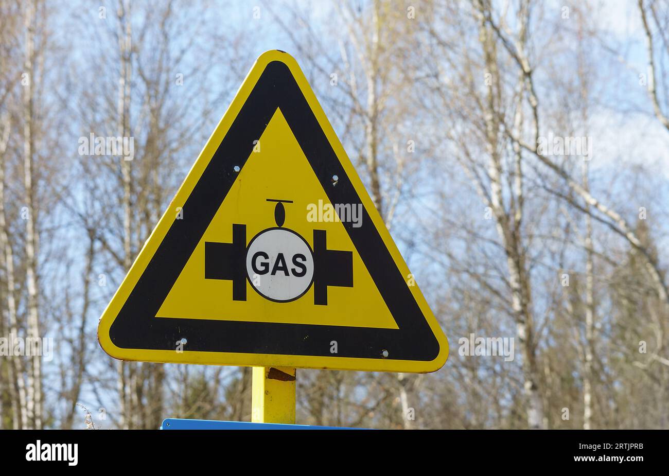 Gas underground. Gas piping location marker. Gas pipes in the ground ...