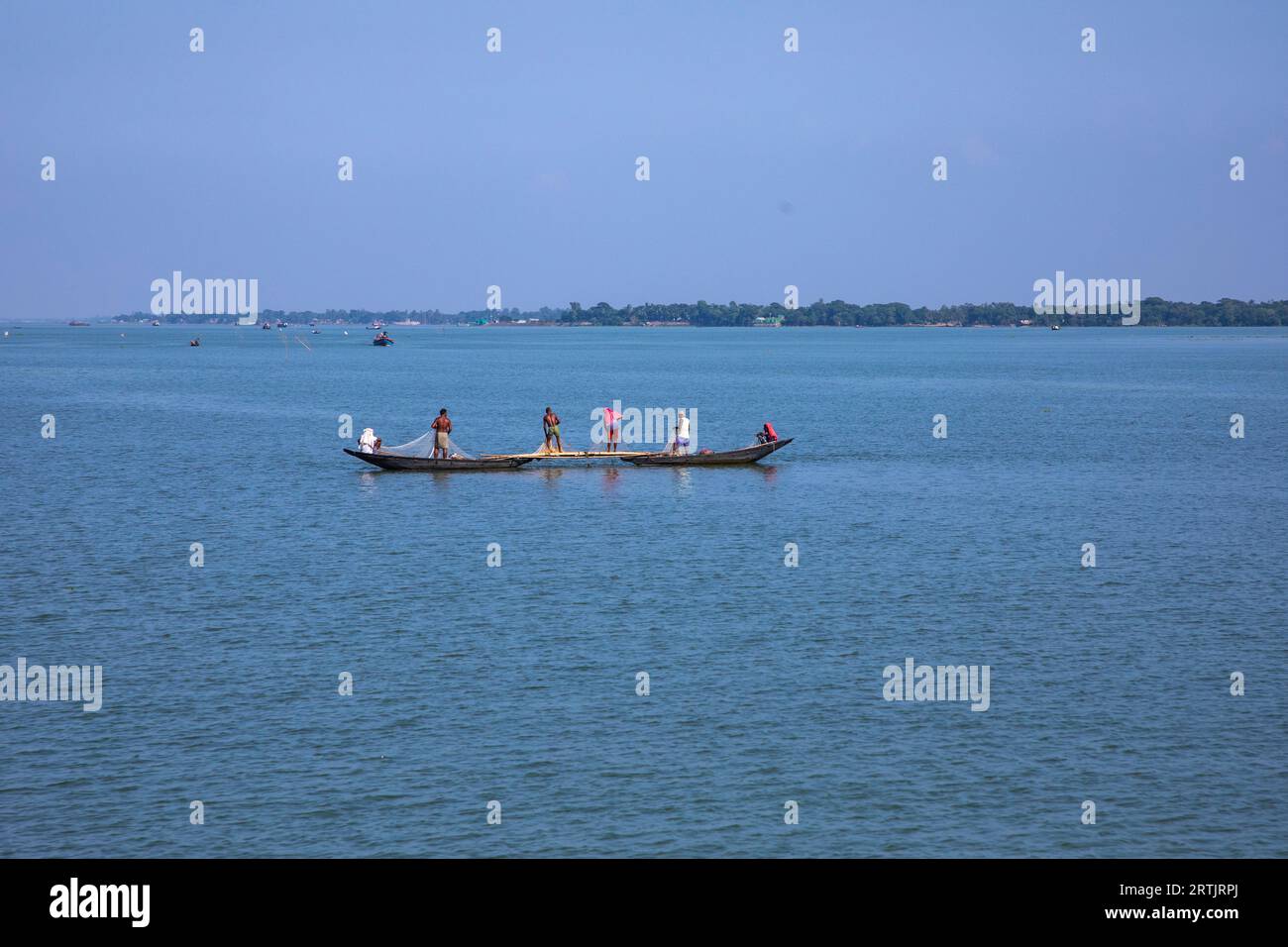 Fishing in the Nikli Haor at austagram in Kishorganj. Bangladesh Stock ...