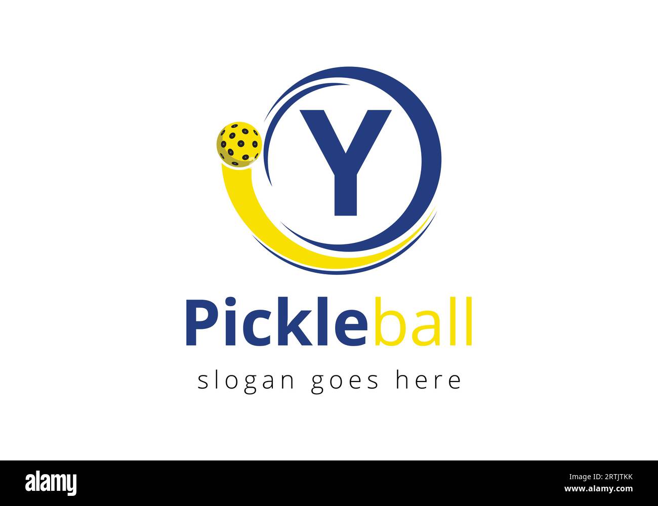 Initial 1 Letter alphabet with Pickleball Logo Concept With Moving ...