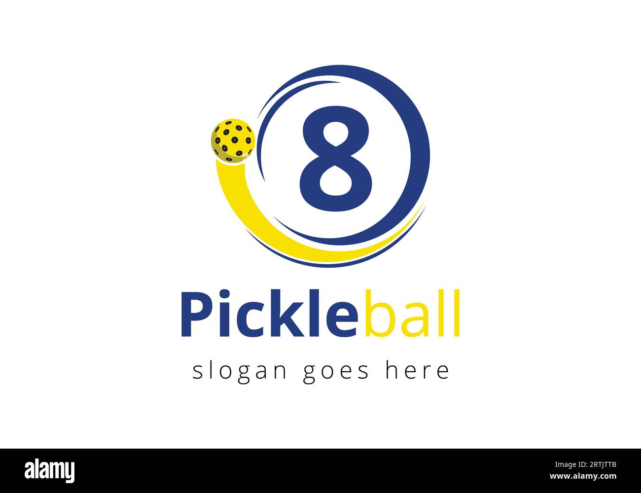 Initial 8 Letter alphabet with Pickleball Logo Concept With Moving ...