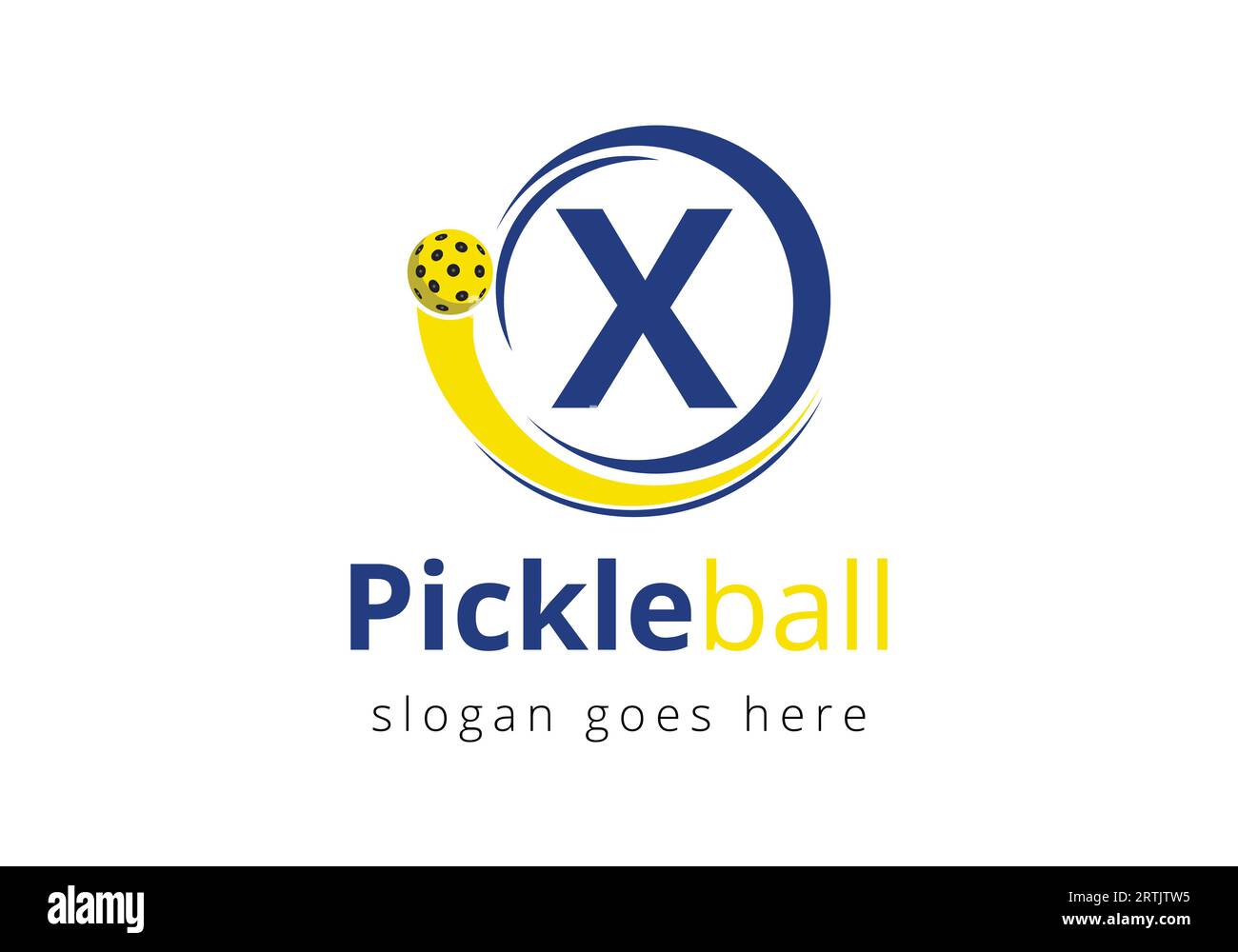 Initial X Letter alphabet with Pickleball Logo Concept With Moving ...