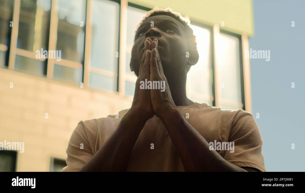 Ethnic african american male silhouette hi-res stock photography and ...