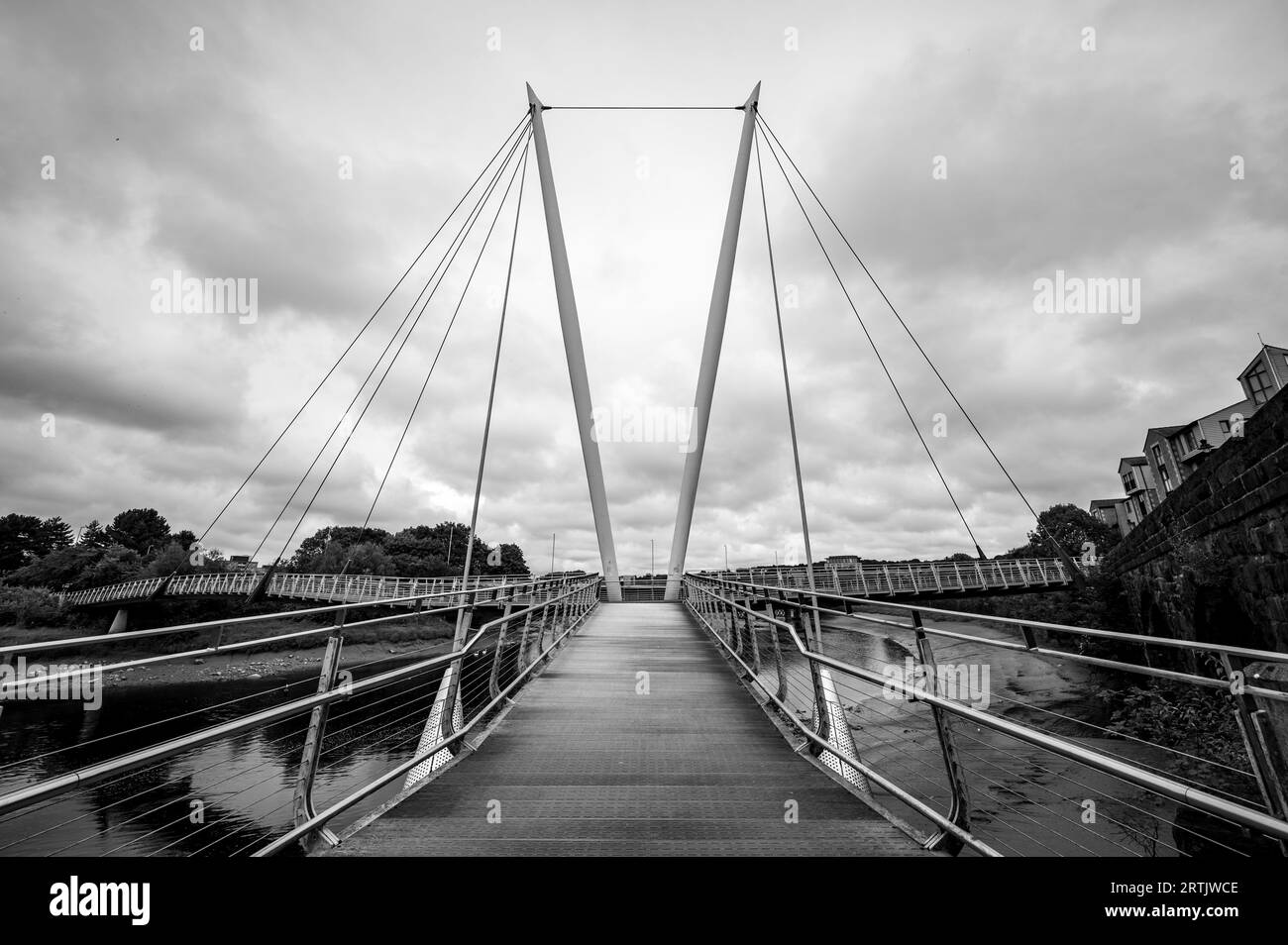 The Lune Millennium Bridge is a cable-stayed footbridge which spans the ...
