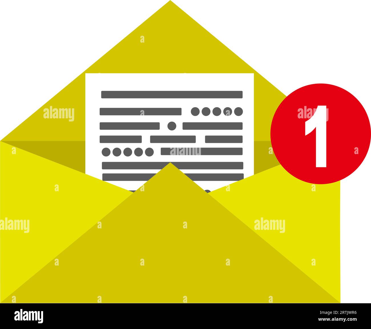 Open envelope icon hi-res stock photography and images - Alamy