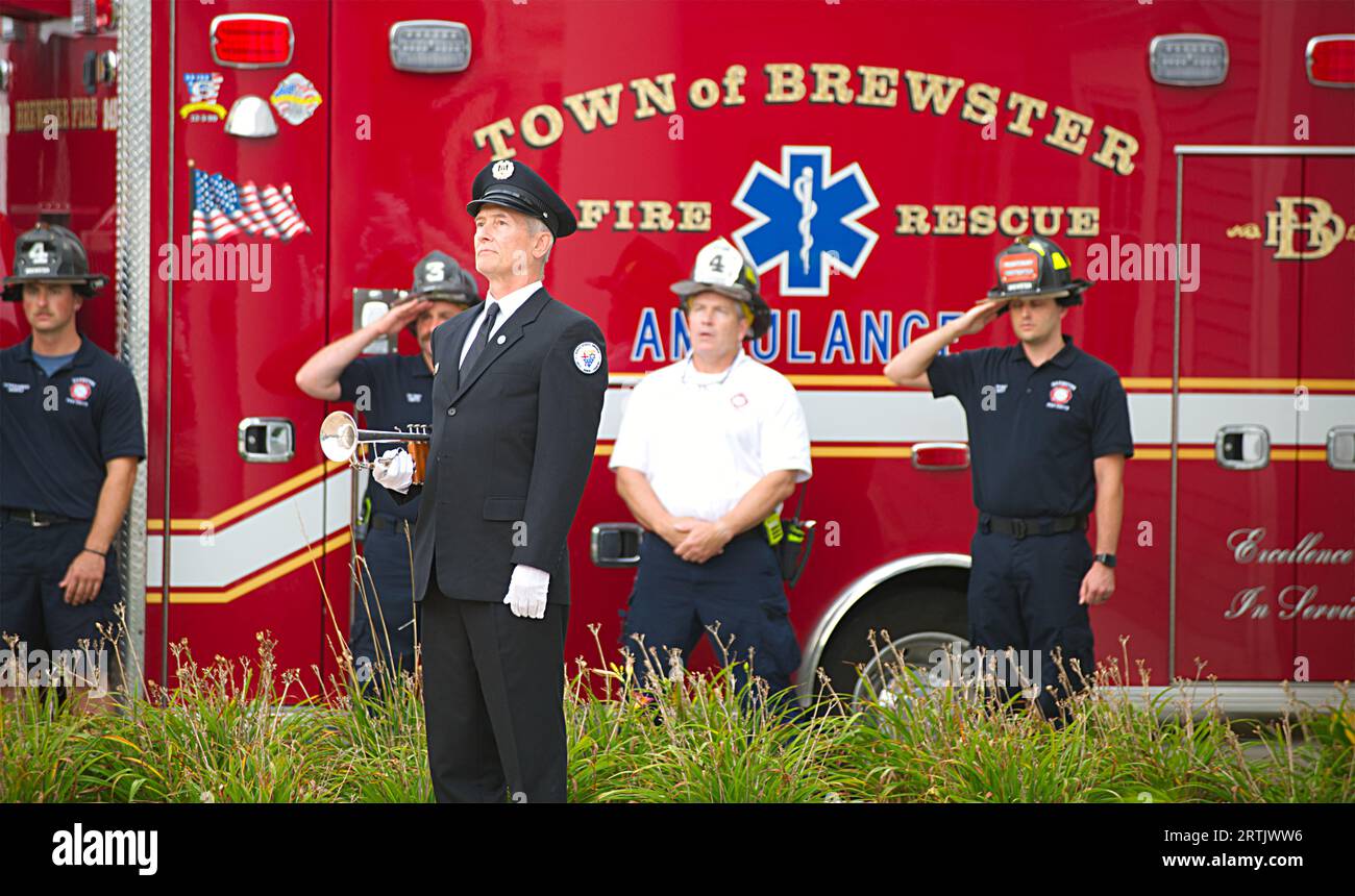 Opening ceremonies for a 911 remembrance ceremony in Brewster ...