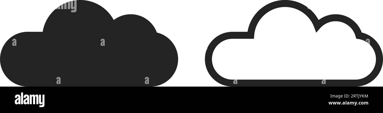 cloud Icon set line, wind clouds Icon weather forecast pictogram. Wind ...