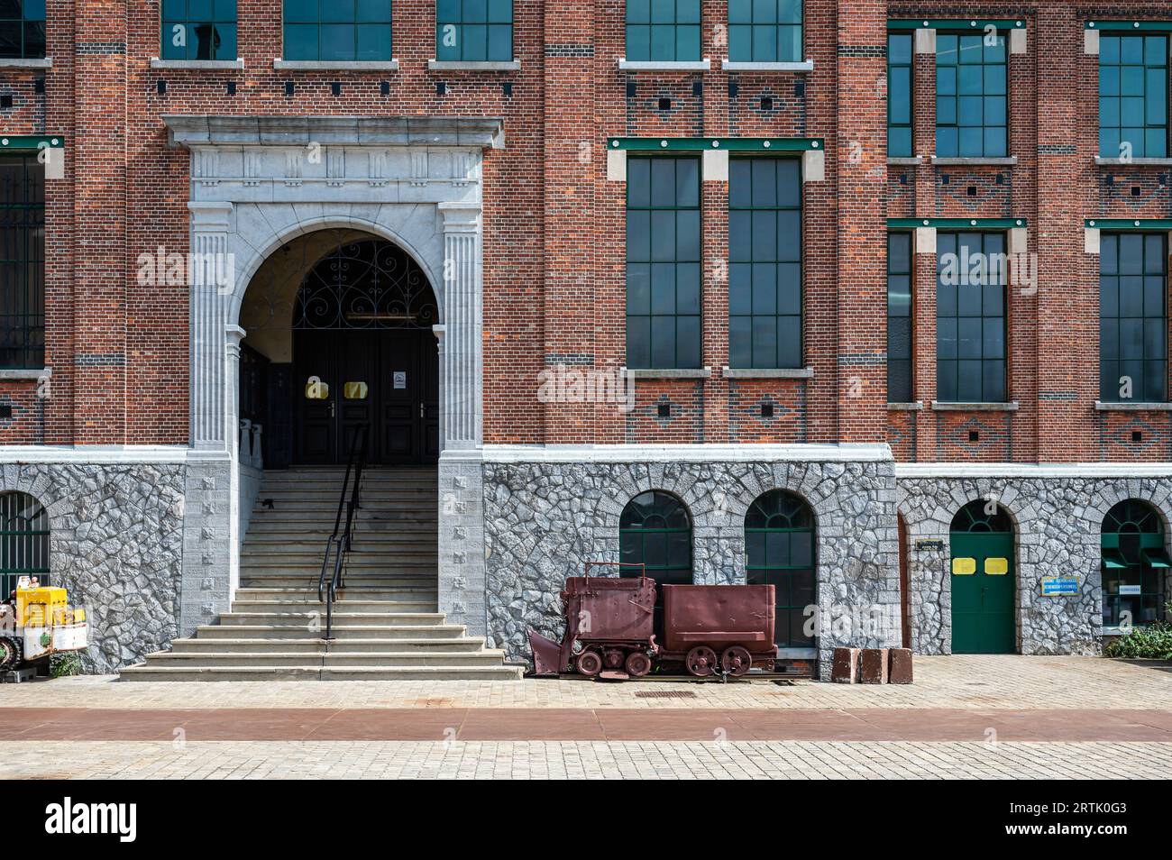 Beringen, Limburg, Belgium, September 6, 2023 - Brick stone ...