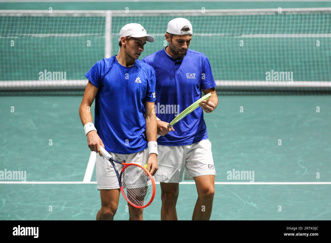 Bologna, Italy. 13th Sep, 2023. Simone Bolelli and Matteo Arnaldi during 2023 Davis Cup - Canada ...