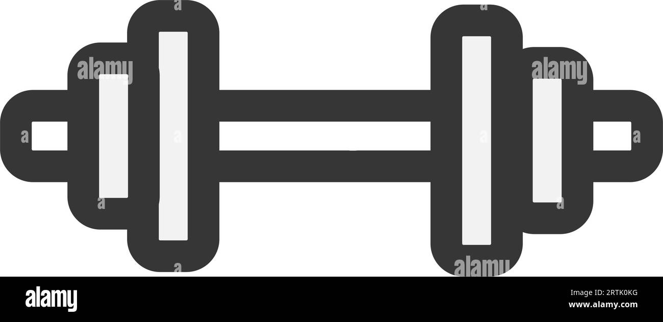 Dumbbell line icon. Bodybuilding fitness icon. Weight black sign and ...