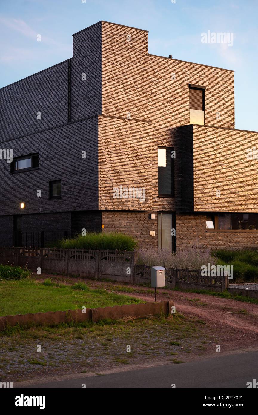 Lommel, Limburg, Belgium, September 6, 2023 - Contemporary residential ...