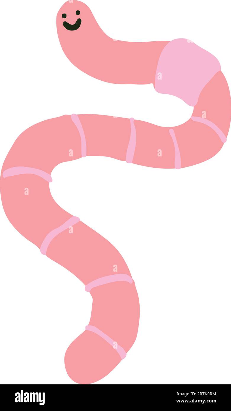 Simple Worm Illustration Vector File Stock Vector Image & Art - Alamy