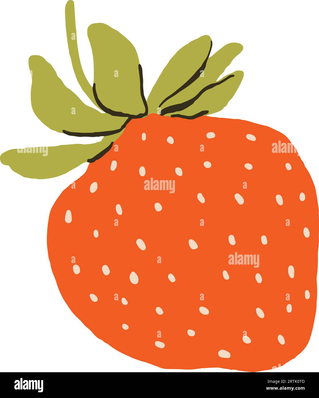 Simple Strawberry Illustration Vector File Stock Vector Image & Art - Alamy
