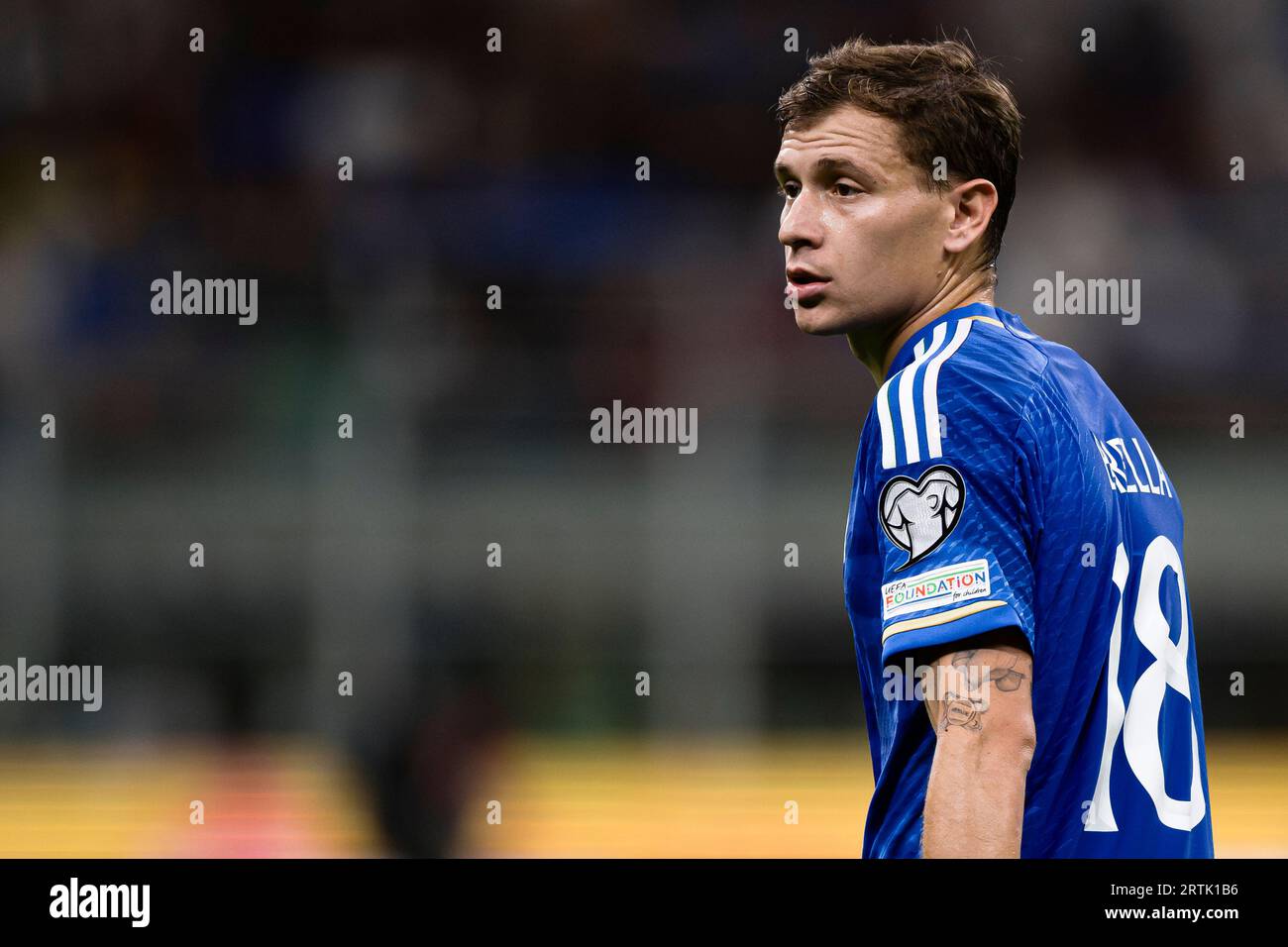 Nicolò Barella of Italy looks on during the UEFA EURO 2024 European ...