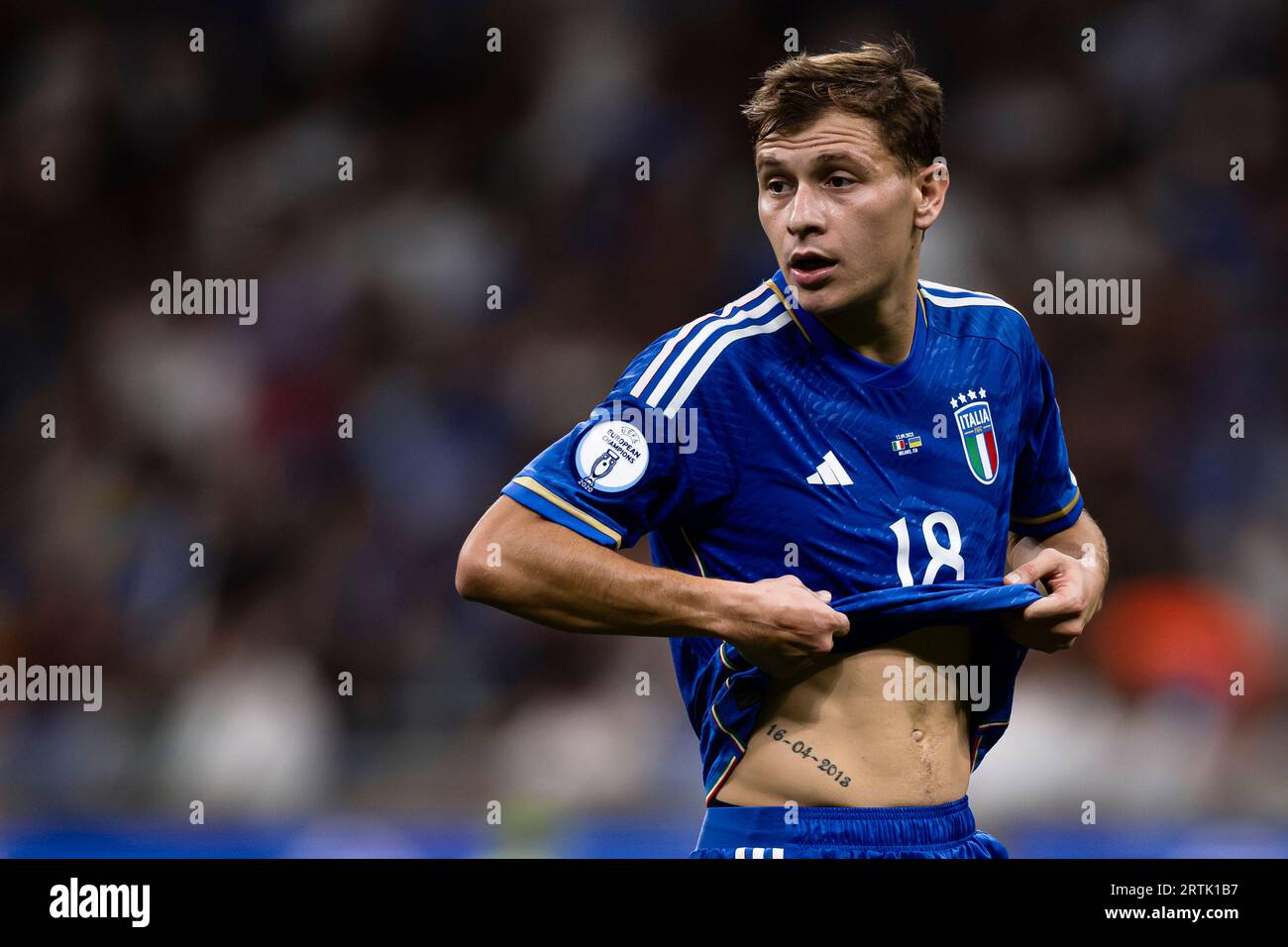 Nicolò Barella of Italy looks on during the UEFA EURO 2024 European ...