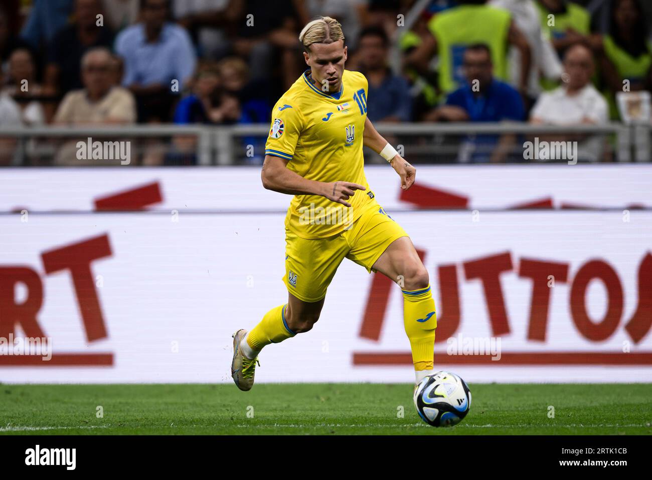 Mykhailo Mudryk of Ukraine in action during the UEFA EURO 2024 European ...