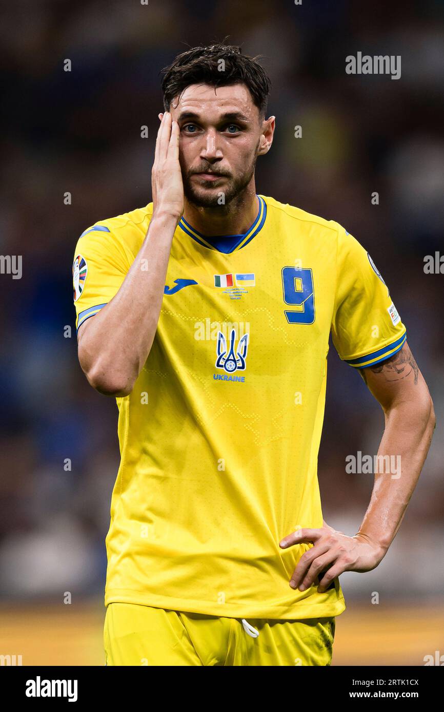 Roman Yaremchuk of Ukraine looks dejected during the UEFA EURO 2024 ...