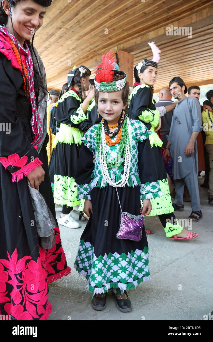 Celebration party for the Uchal Summer Festival at a Kalash village in ...
