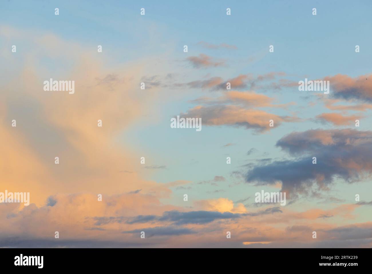 Gorgeous view of clouds on pale blue sky. Nature backgrounds concept ...