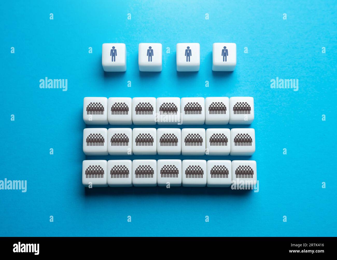 Management and subordinates. Politicians and people or public ...