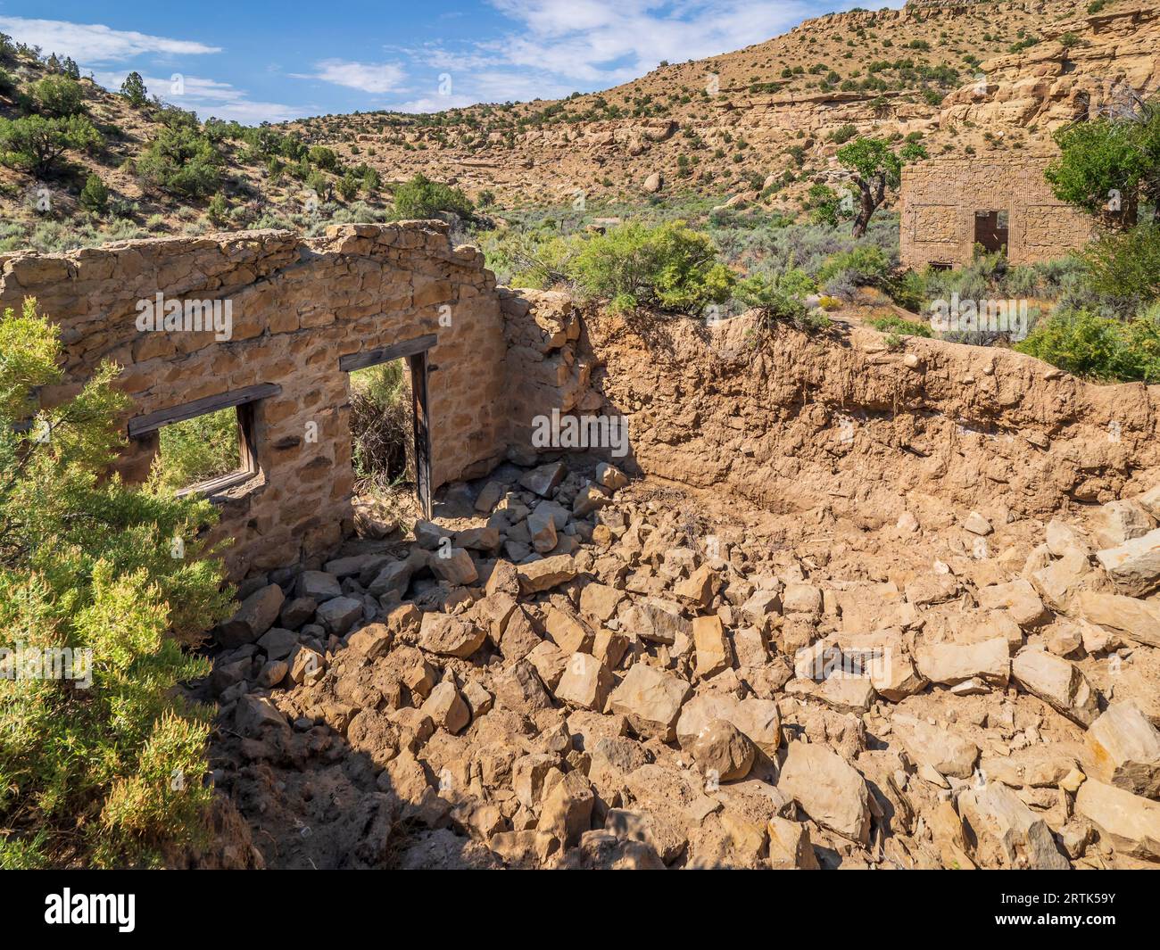 Abandoned building, Sego ghost town, Sego Canyon, Utah Stock Photo - Alamy