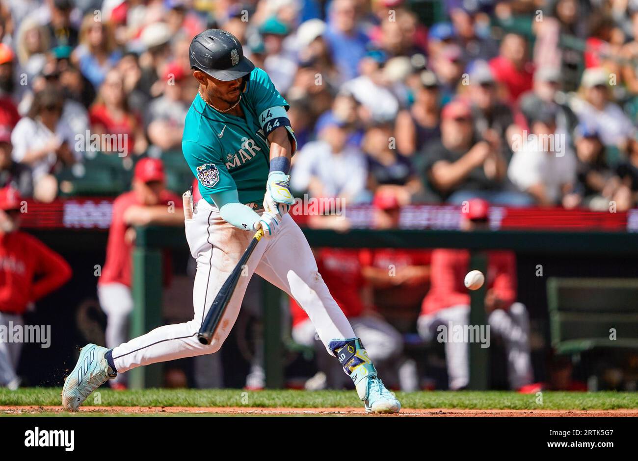 Seattle Mariners' Julio Rodriguez hits an RBI double to score Josh ...