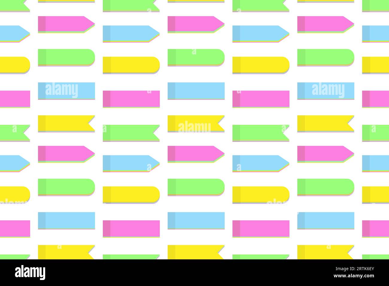 Seamless pattern of colorful office paper note stickers of various ...