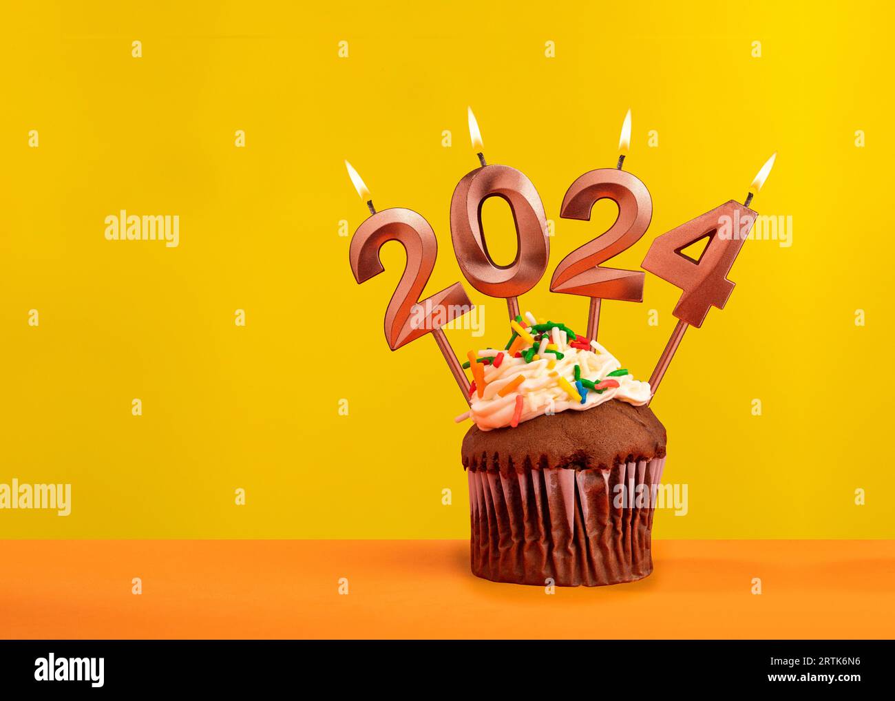 Candles number 2024 for happy new year - New years eve celebration on ...
