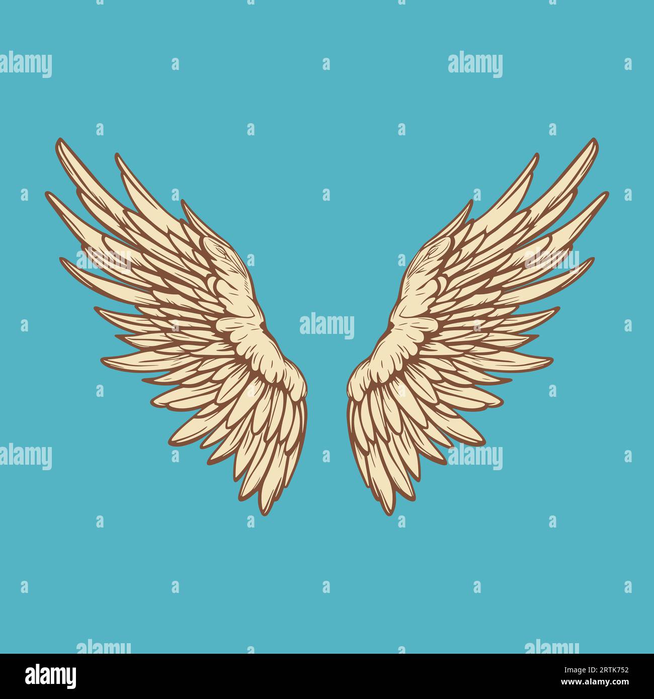 Vector Wings Icon. Vintage Angel Wings Icon, Design Template, Clipart ...