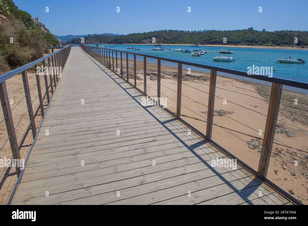 Vila Nova de Milfontes street. Little picturesque town on the Alentejo ...