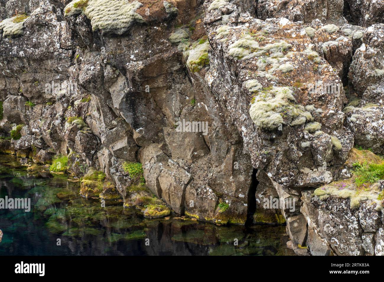 Rock Formations, Thingvellir National Park Iceland Continental Divide ...