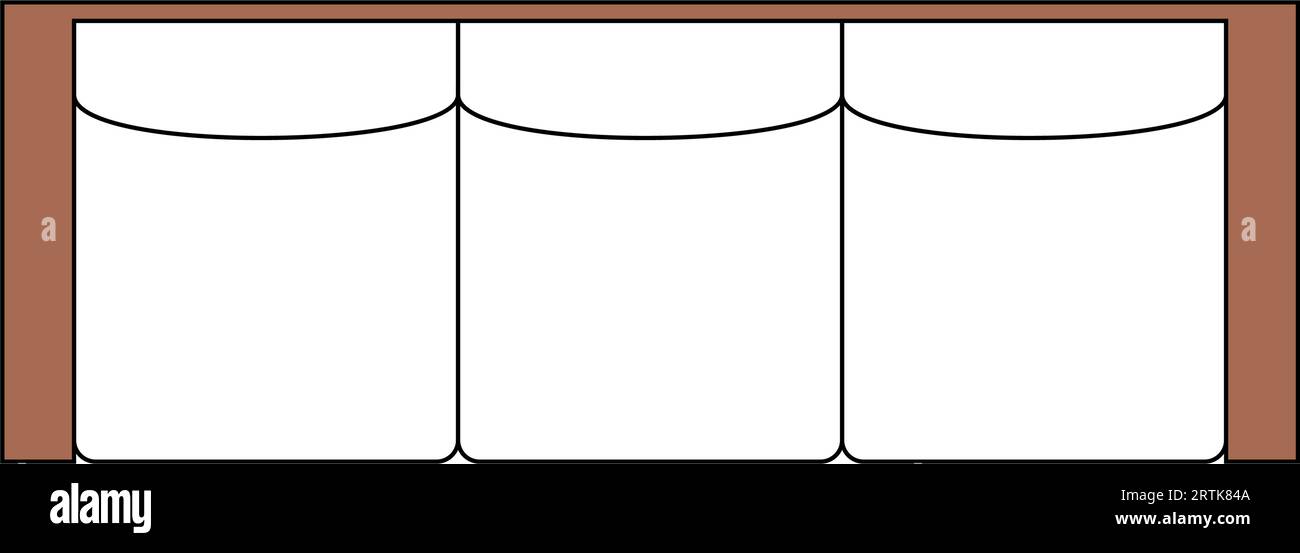 Sofa 3 seater Top view vector illustration design Stock Vector Image ...