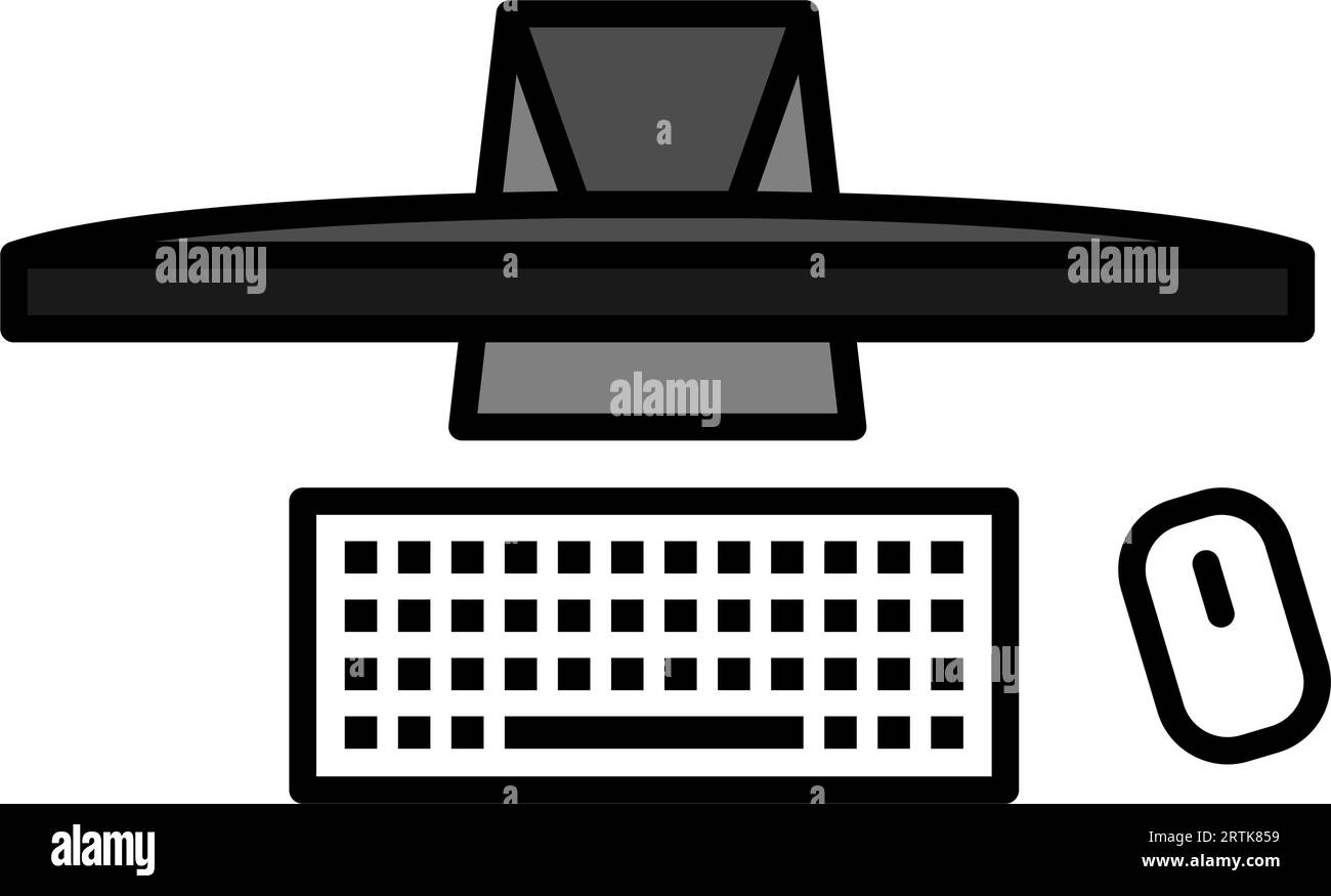 Computer Top view vector illustration design Stock Vector Image & Art ...