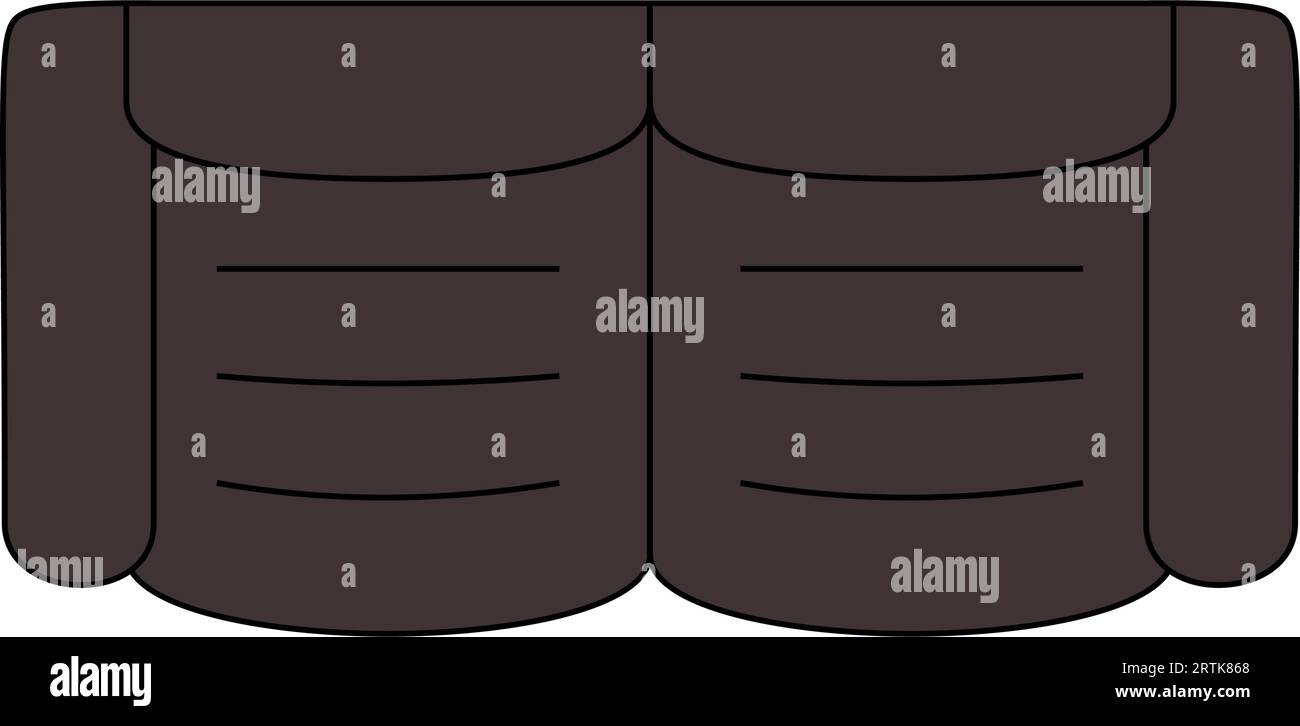Sofa 2 seater Top view vector illustration design Stock Vector Image ...