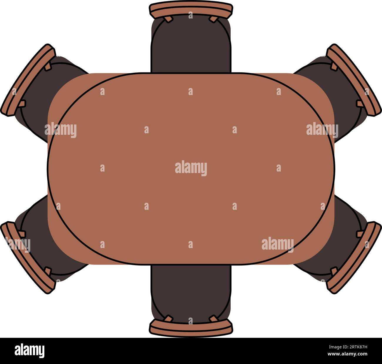 Table and chairs Top view vector illustration design Stock Vector Image ...