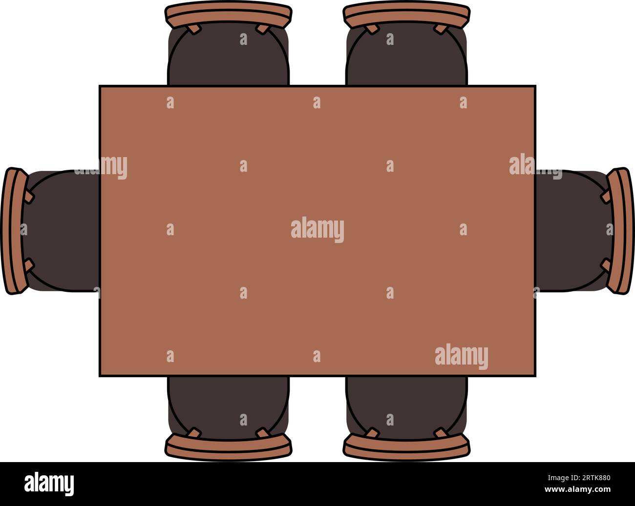 Table and chairs Top view vector illustration design Stock Vector Image ...