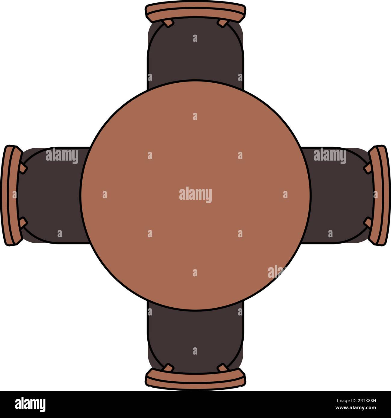 Tea table and chairs Top view vector illustration design Stock Vector ...