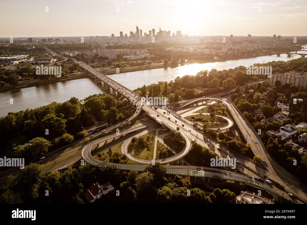 Flying over city highway in hi-res stock photography and images - Alamy