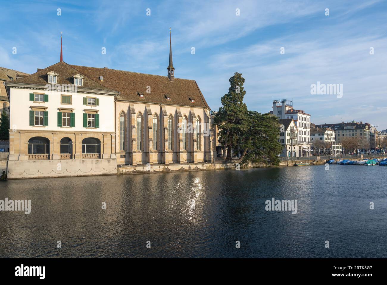 Wasserkirche Church and Limmat River - Zurich, Switzerland Stock Photo - Alamy