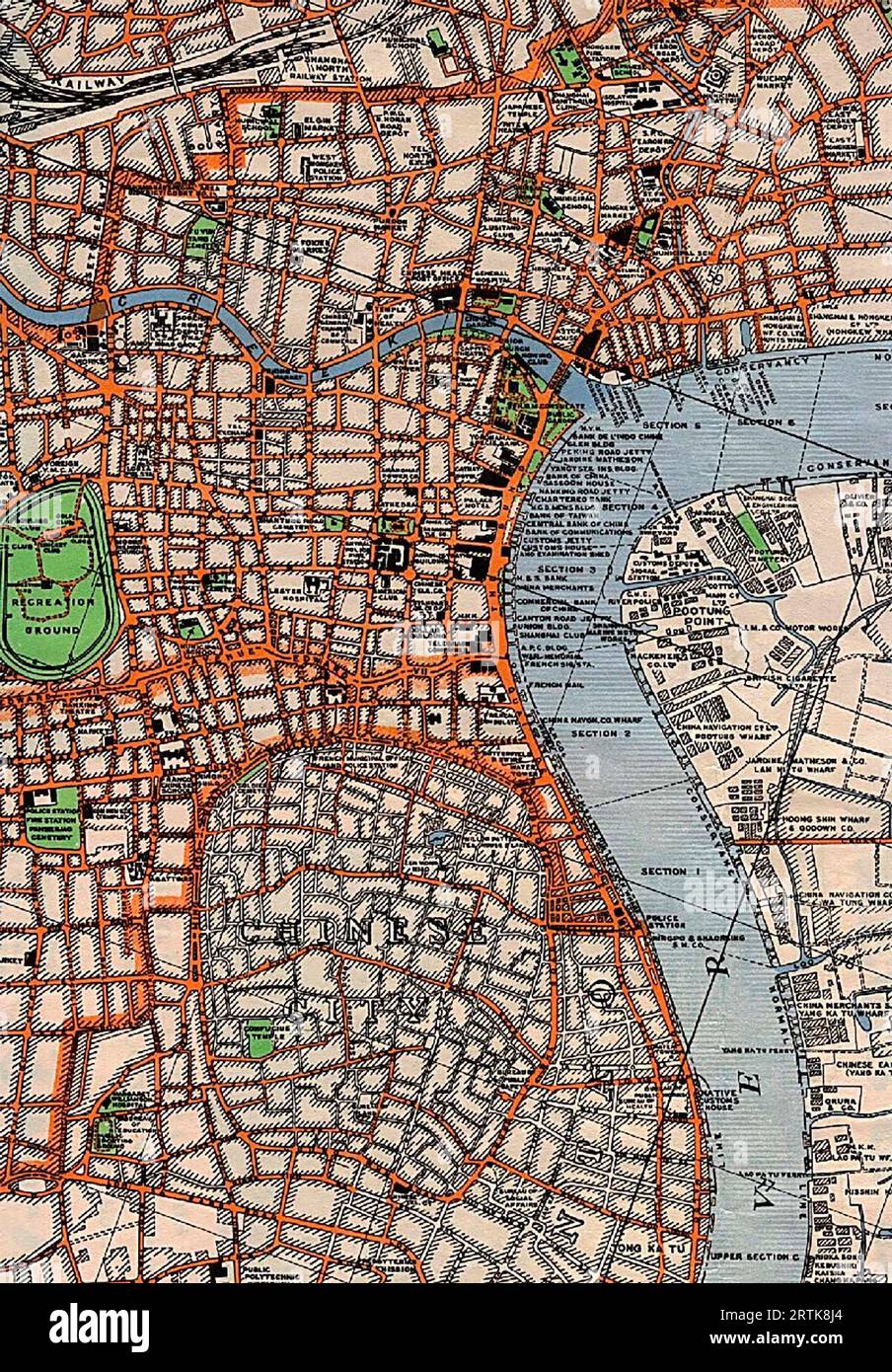 A 1933 map of the bund in shanghai hi-res stock photography and images ...