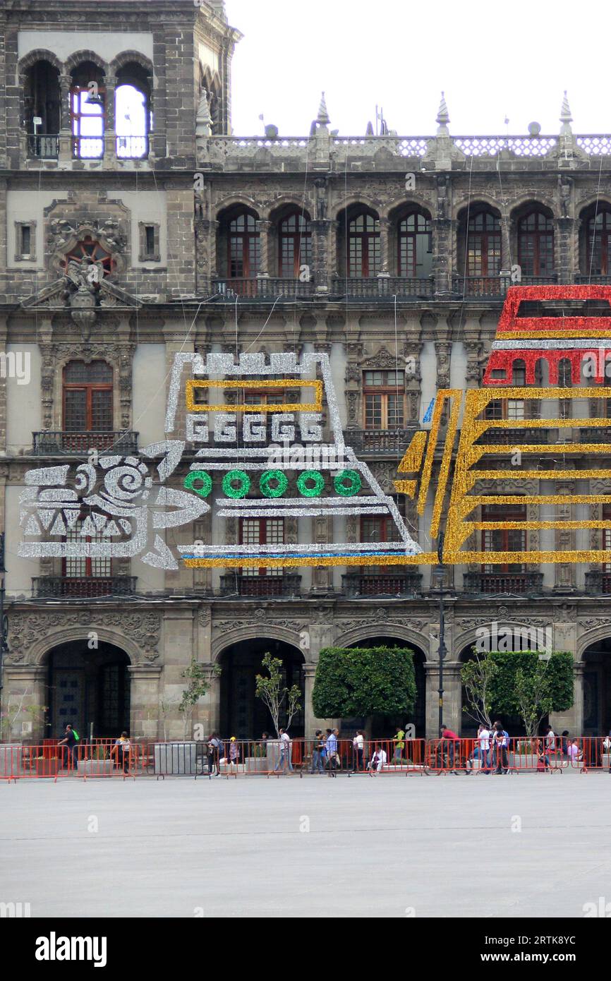 Mexico City, Mexico - September 6, 2023: Decoration of the Historic ...