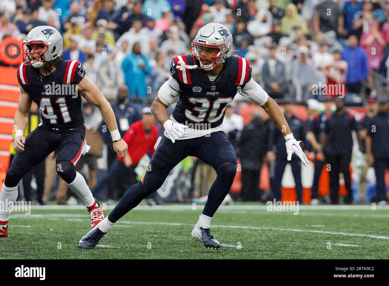 New England Patriots' Marte Mapu against the Philadelphia Eagles during ...