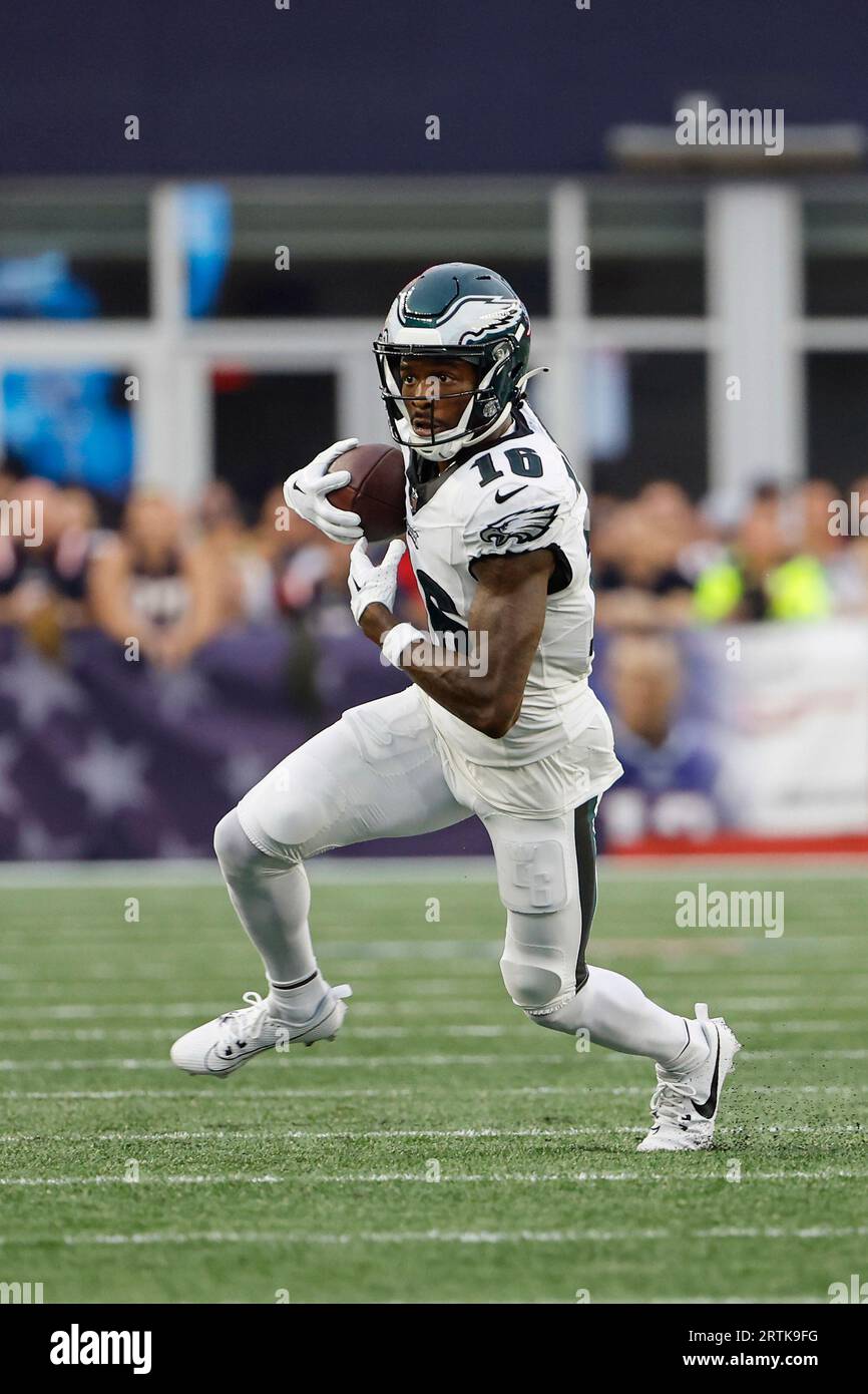 Philadelphia Eagles' Quez Watkins runs against the New England Patriots ...