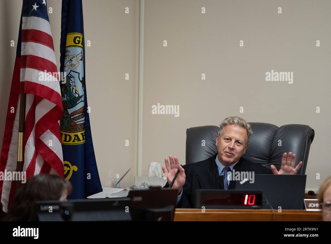 Second District Judge John C. Judge speaks during a court hearing in ...
